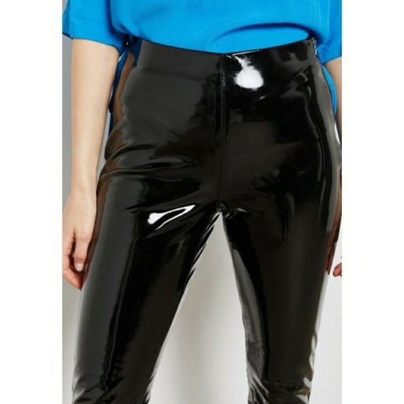 Topshop | Pants & Jumpsuits | Hp Topshop Black Vinyl Stretch Pants Pvc ...